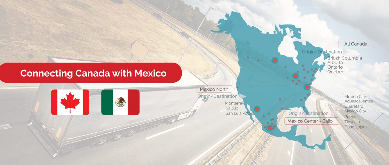 Freight transport between Canada and Mexico - Mexicom Logistics