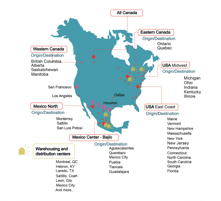 Our Service Area - Mexicom Logistics