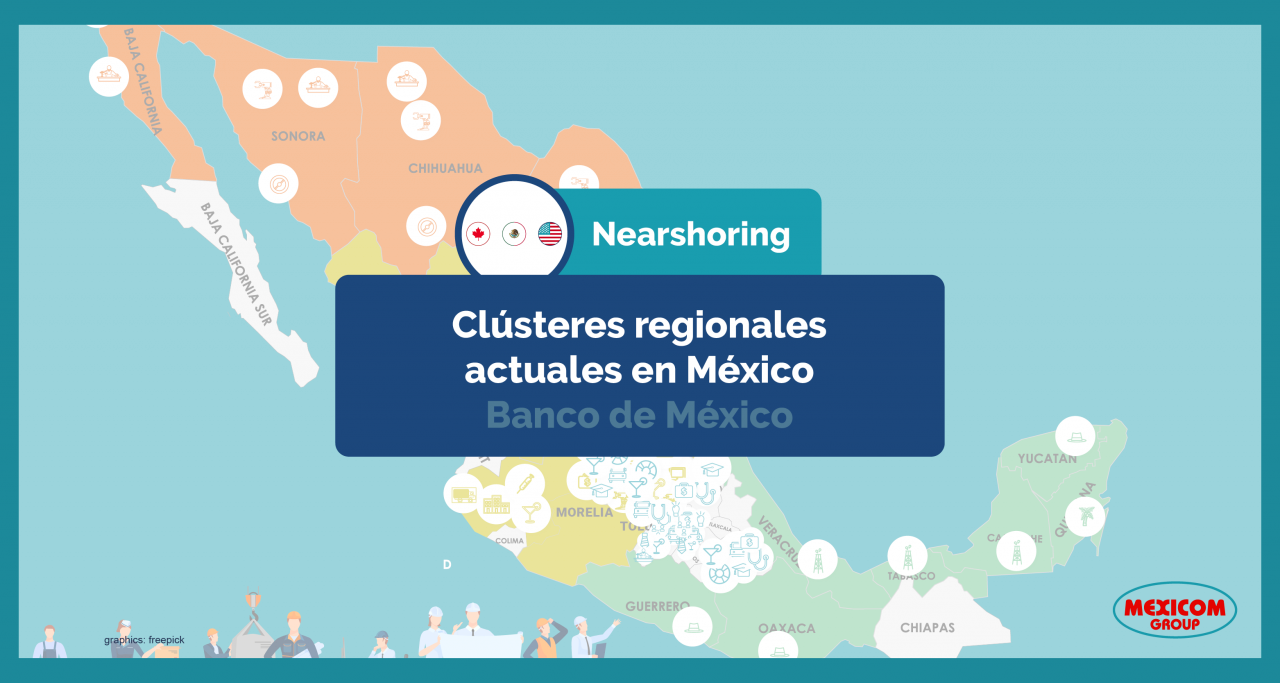 clusteres-regionales-actuales-en-mexico- Mexicom Logistics